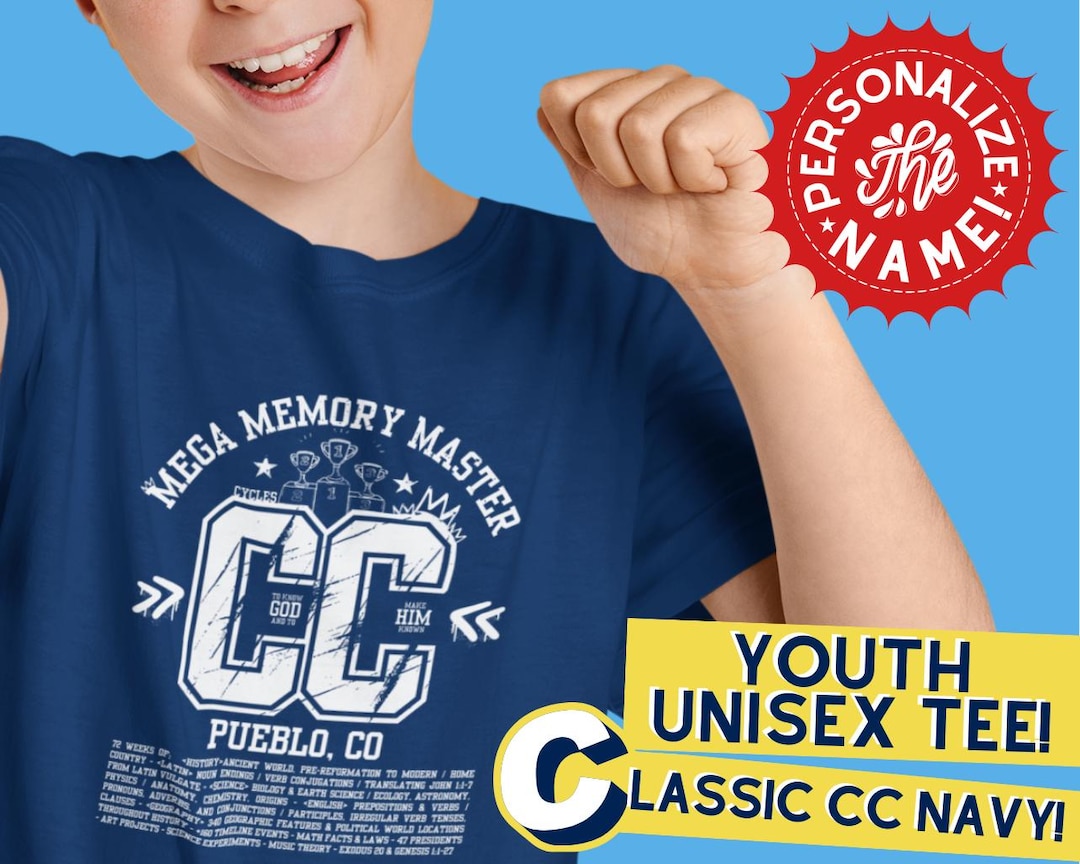 Youth Mega Memory Master Tee, Classical Conversations CC Cycle 1, 2, 3 ...