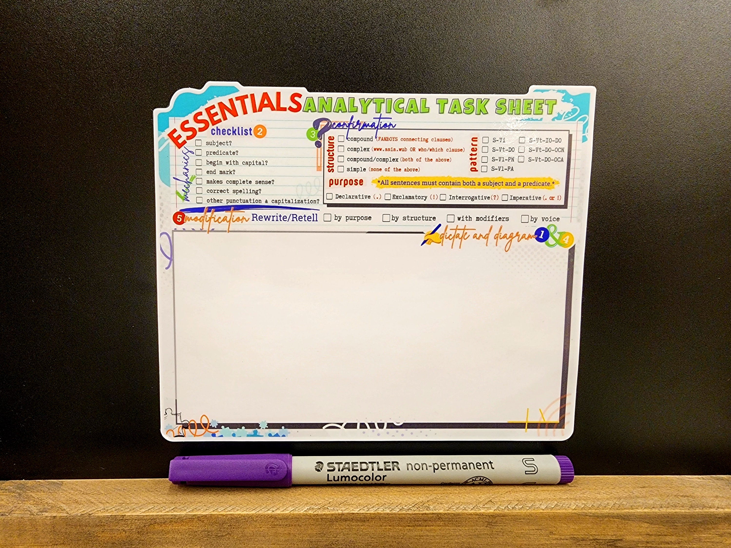 CC Essentials Analytical Task Sheet 6 Inch Sticker Classical ...
