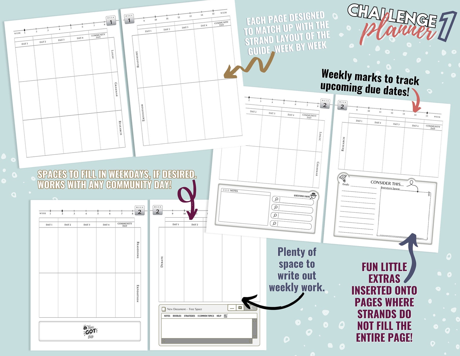 Classical Conversations Challenge 1 Student Planner (digital Download ...