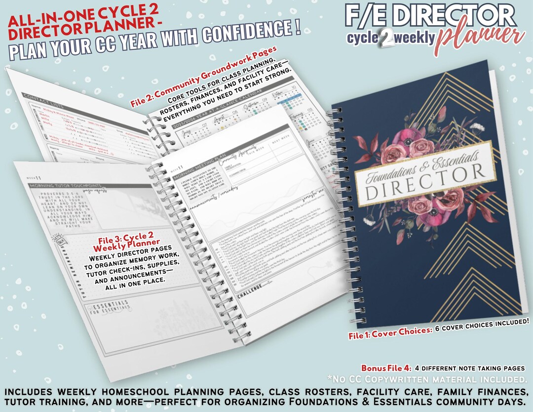 25/26 Foundations & Essentials Director, Dated Planner, Classical Conversations F/E Director, CC ...