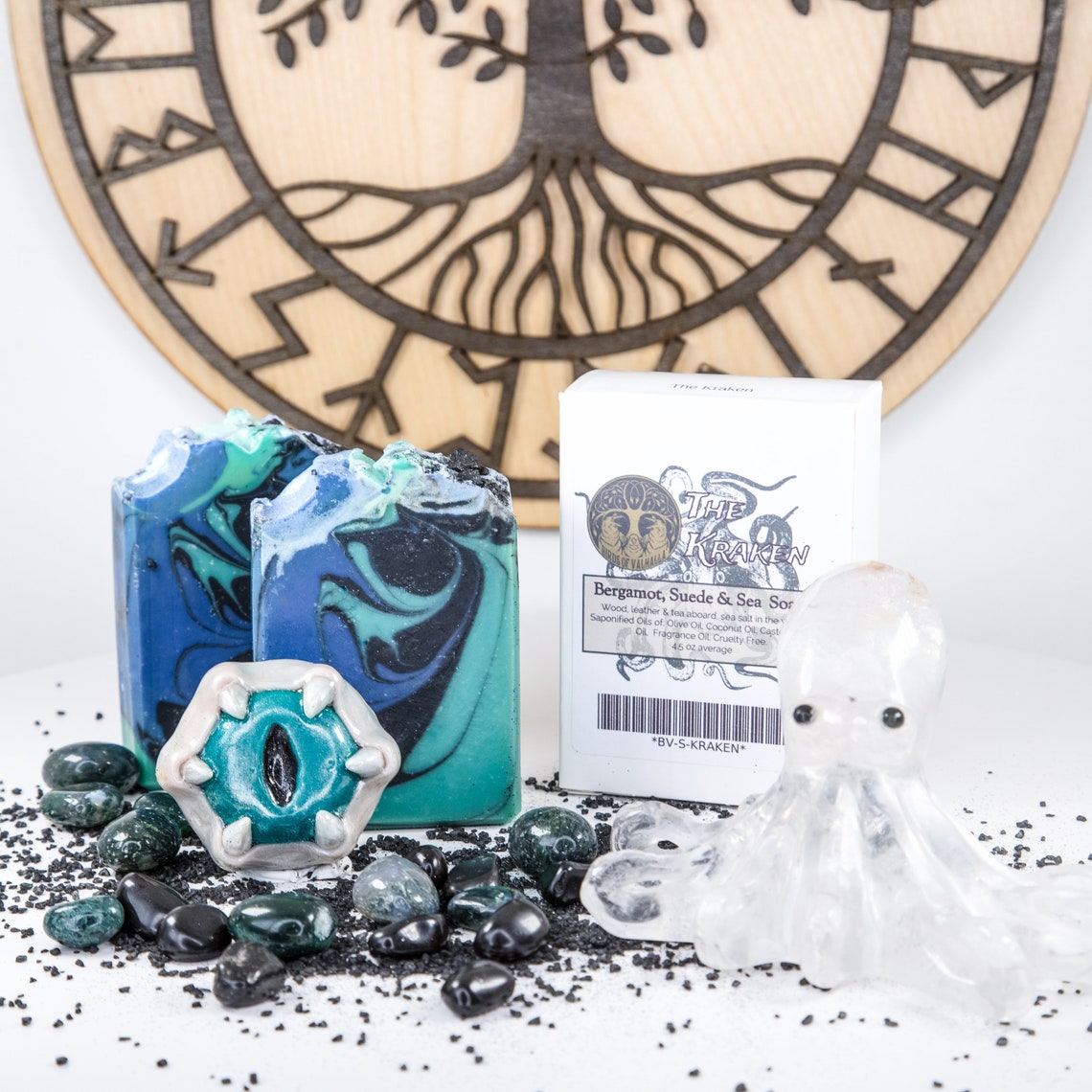 The Kraken Bergamot Suede & Sea Signature Soap - Etsy