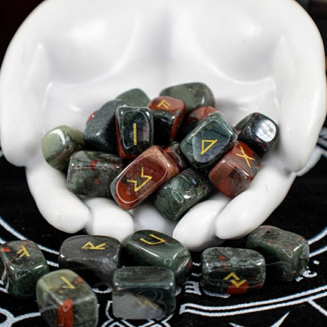 Bloodstone Runestone Full Crystal Set - Etsy