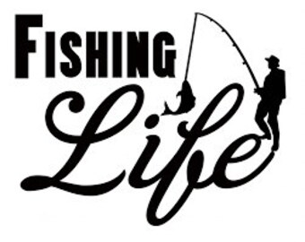 Fishing Life Decal | Etsy