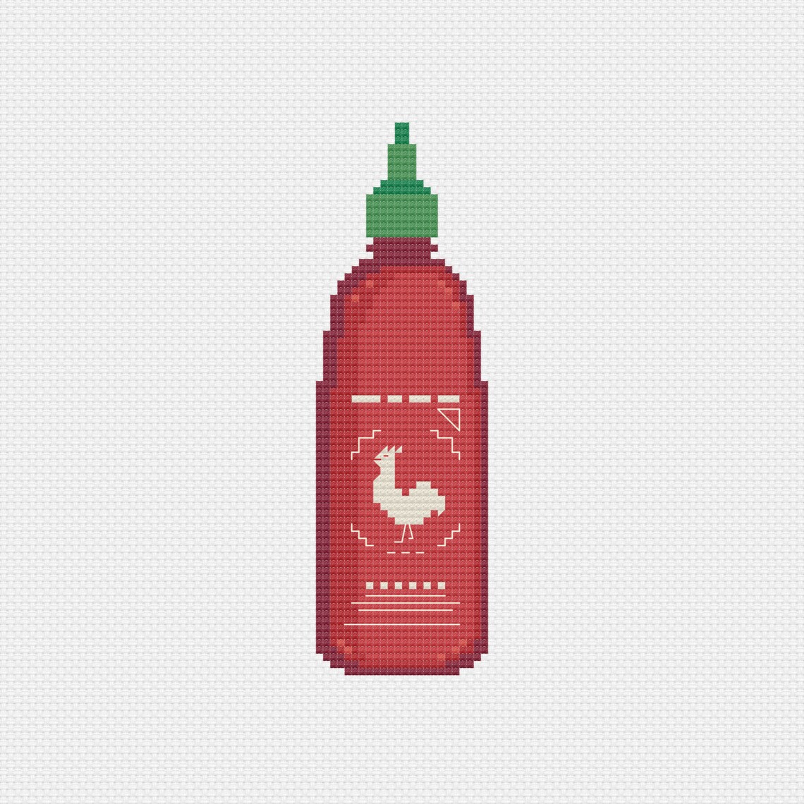 Sriracha HOT Chili Sauce Cross Stitch Pattern | Etsy
