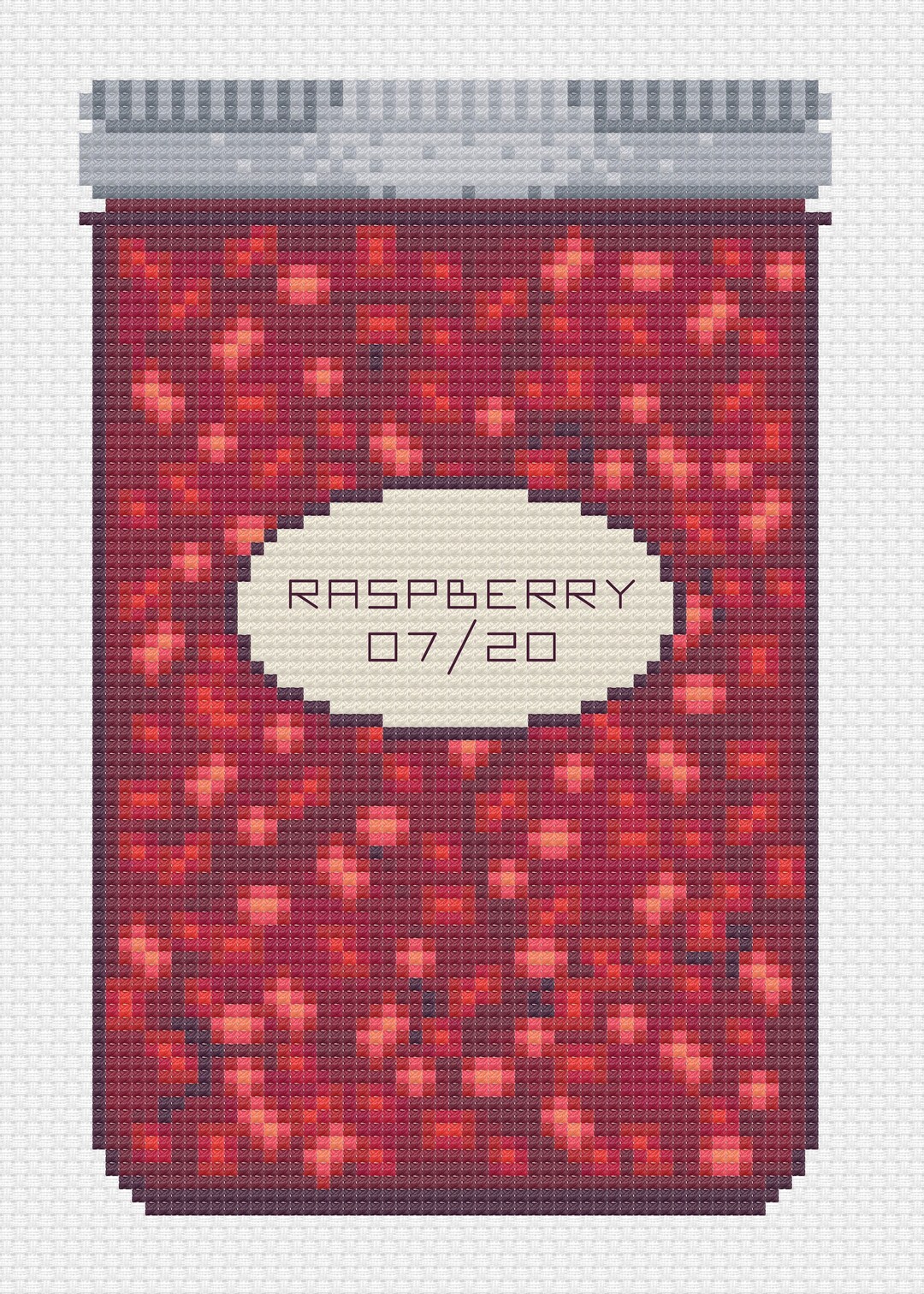 JAMMED. Raspberry. Cross Stitch Pattern - Etsy
