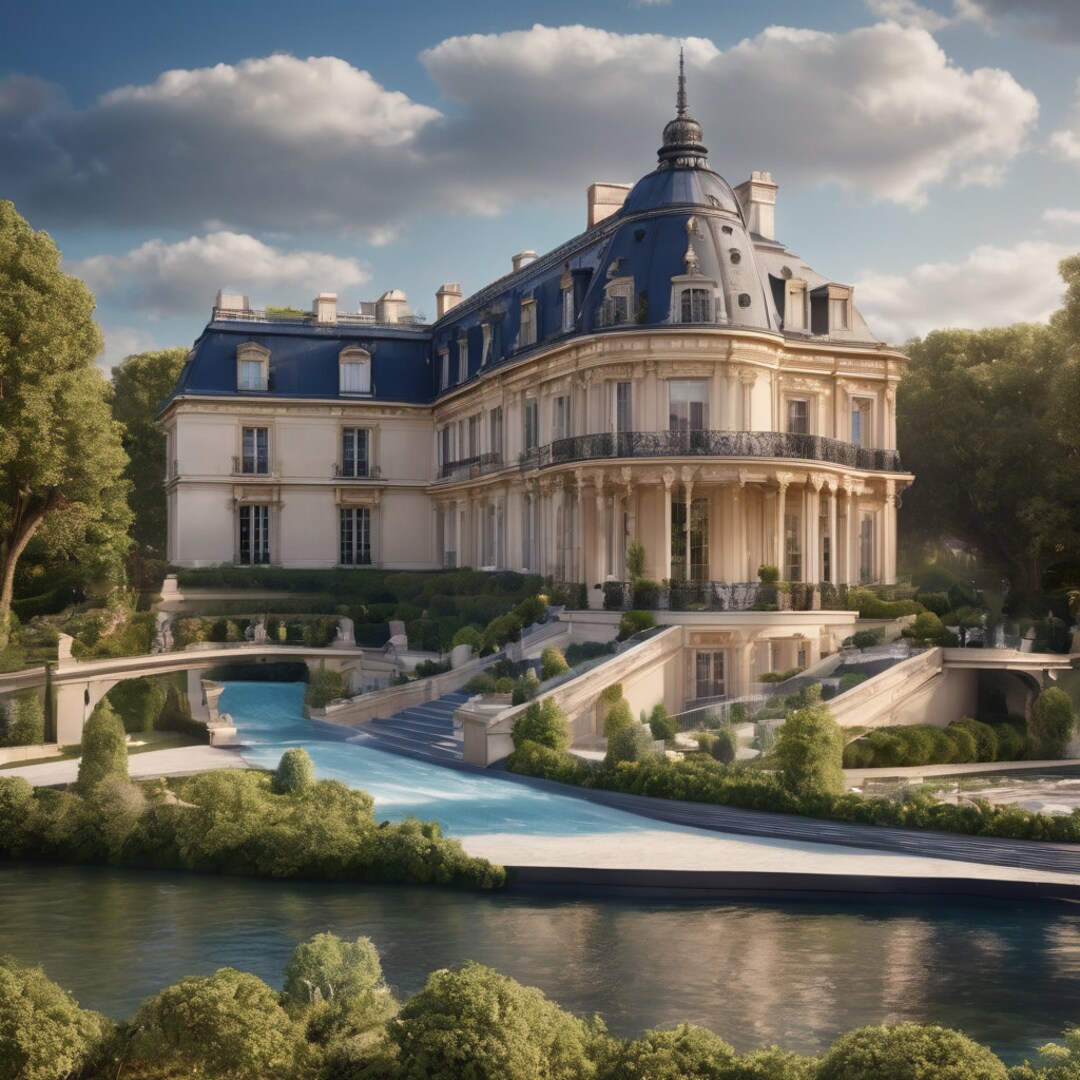 Digital Art Mansion-digital Print-wall Art-mansions-fancy Photos - Etsy