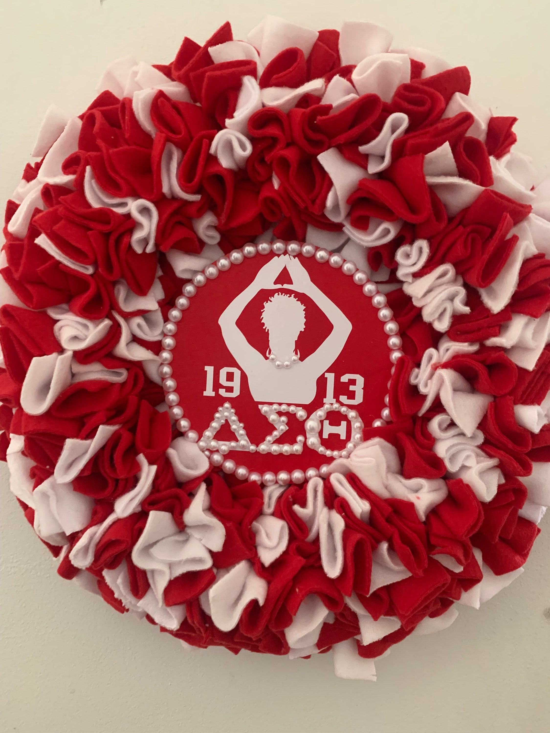 Delta Sigma Theta Fleece Wreath - Etsy
