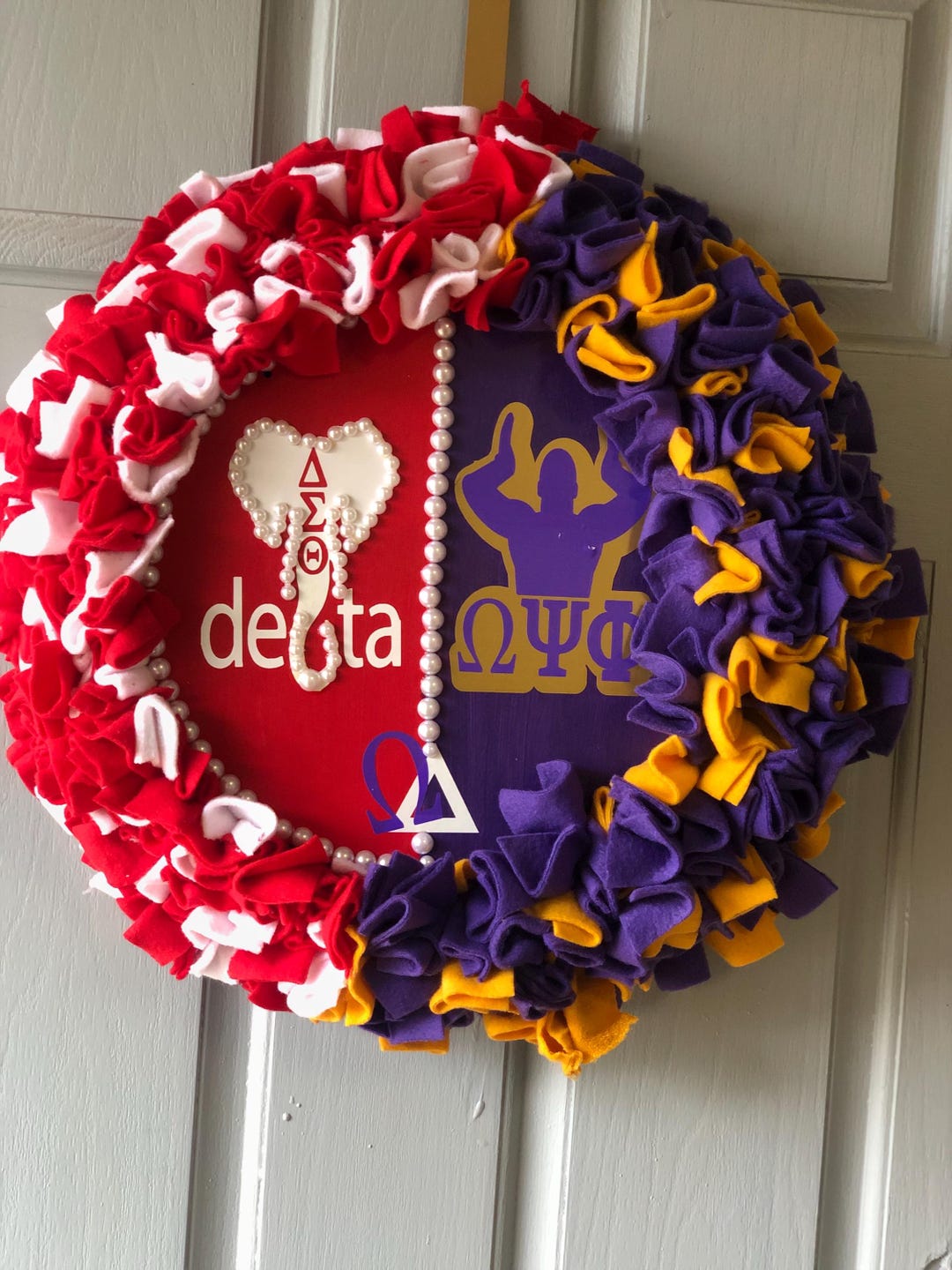 Coleman Love/divine Nine Fleece Wreath - Etsy