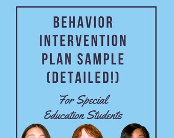 Behavior Intervention Plan BIP at a Glance Digital Download Editable ...