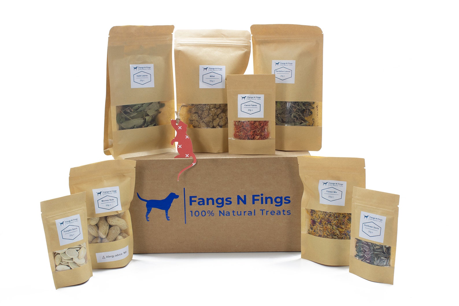 Furry Feast Small Animal Treat Box With Apple & Dandelion - Etsy UK