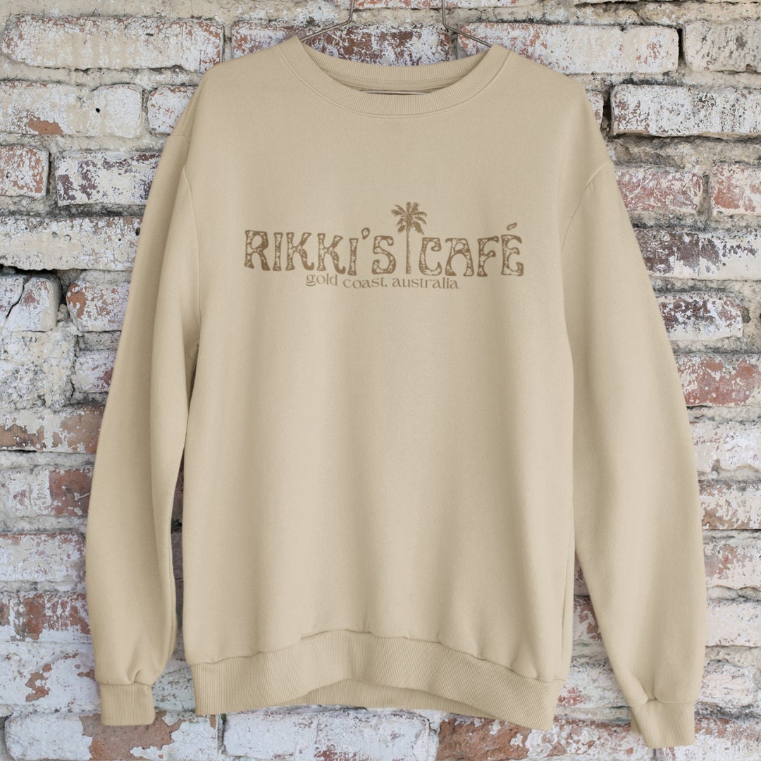 Rikki's Café H2O Just Add Water Crewneck Sweatshirt, Retro Gold Coast ...