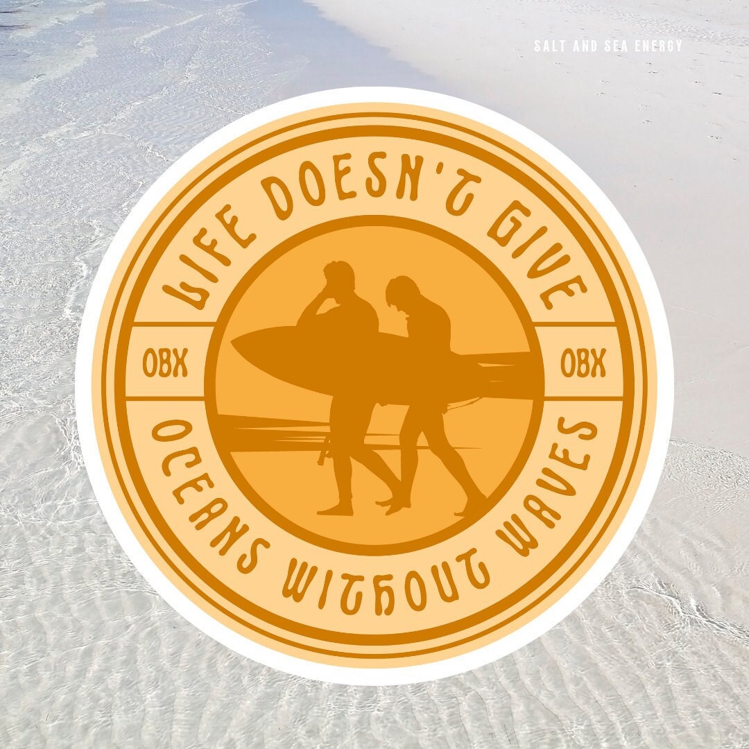 Outer Banks OBX Vinyl Sticker, Beach Aesthetic Die-cut Sticker, Retro ...