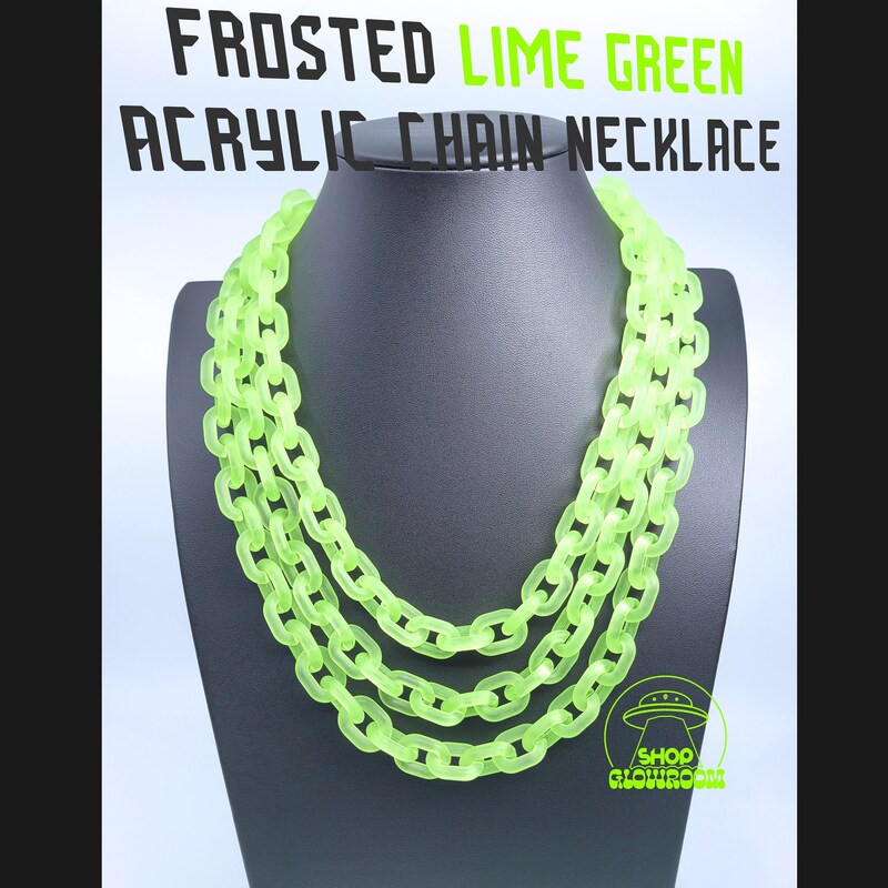 Lime Green Necklace - Etsy