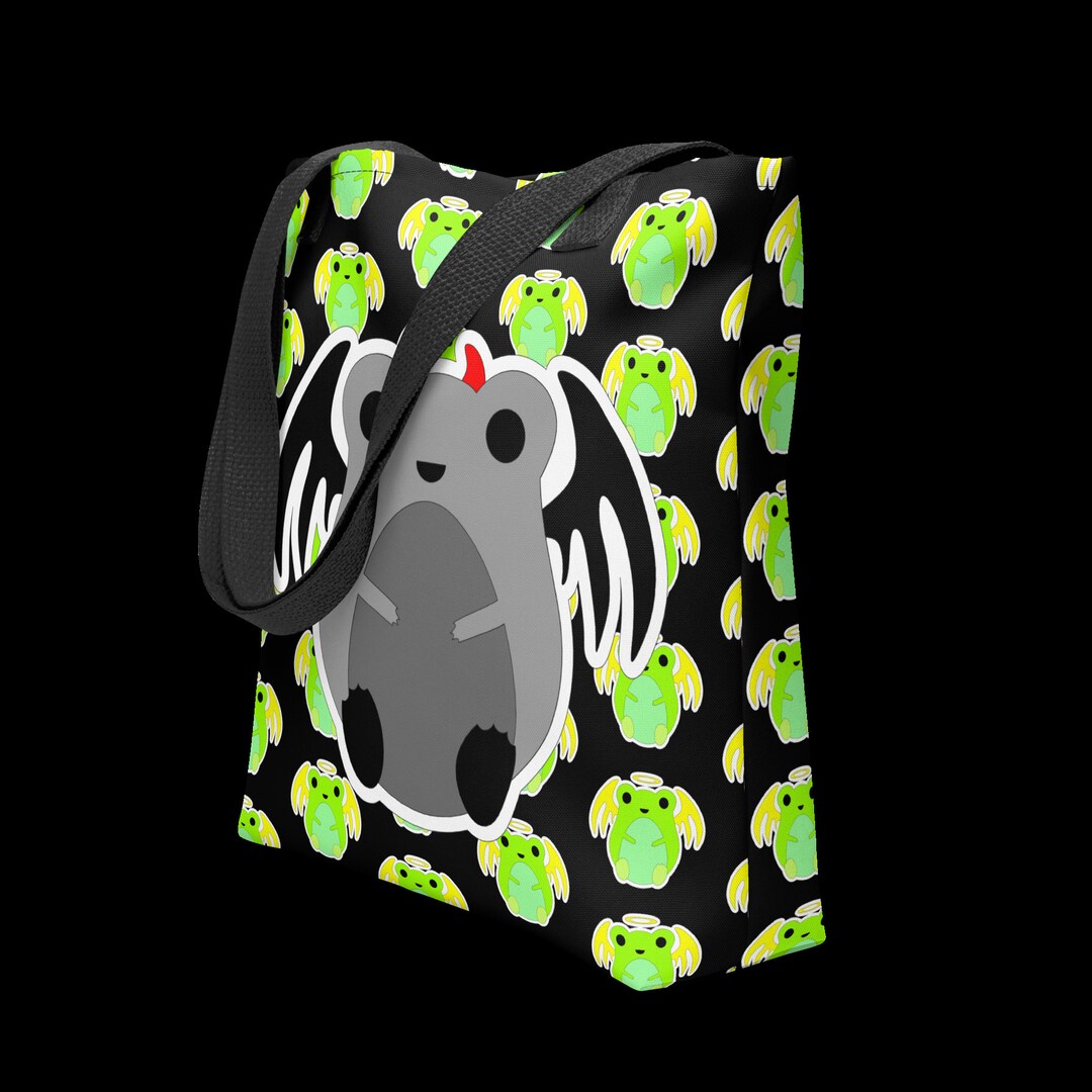 Tote Bag • Kawaii Tote • Cute Carry Bag • Frog Tote Bag • Fun Tote Bag ...