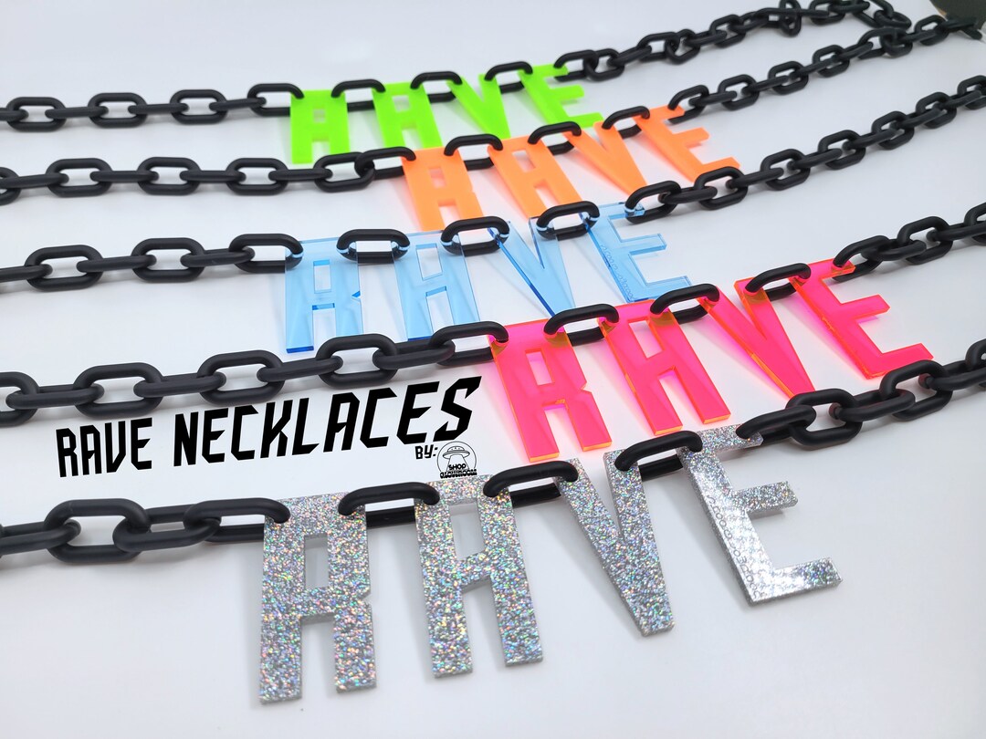 Rave Necklace • Rave Wear • Techo • Rave Accessories • EDM • Rave Chain ...