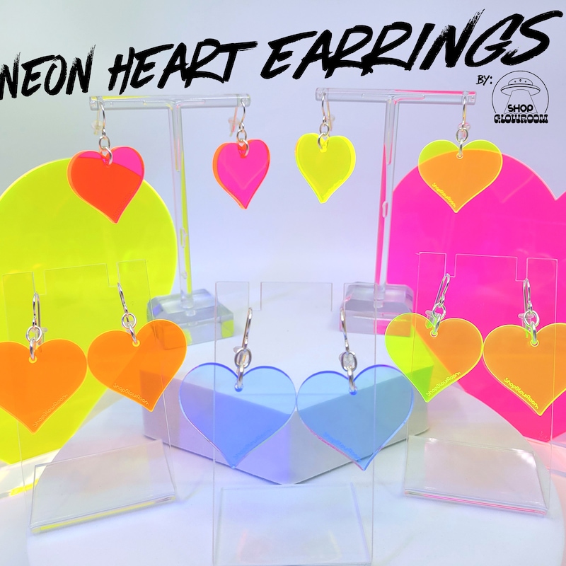 Neon Earrings - Etsy