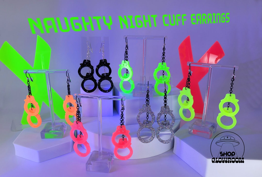 Handcuff Earrings • Kinky Earrings • Alt Earrings • Edgy Earrings ...