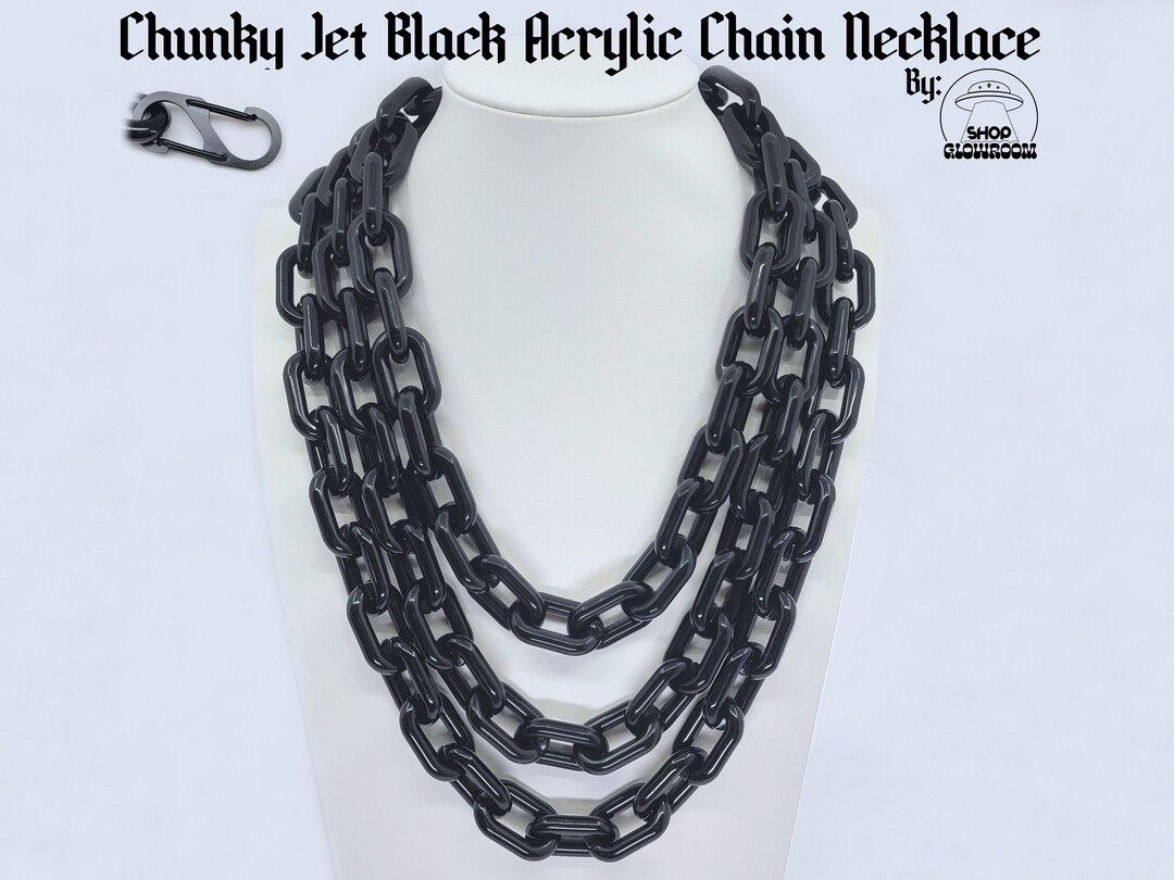 Chunky Black Chain Necklace • Alt Jewelry • Goth Necklace • Hardcore ...