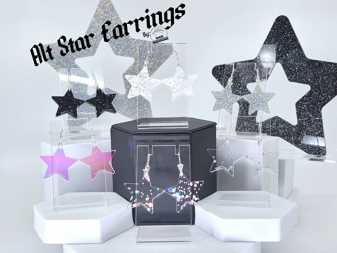 Alt Star Earrings • Edgy Earrings • Star Earrings • Alt Accessories ...