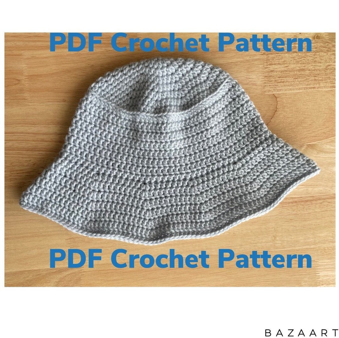 Basic Bucket Crochet Hat Pattern PDF/ Crochet Bucket Hat PDF/ PDF ...