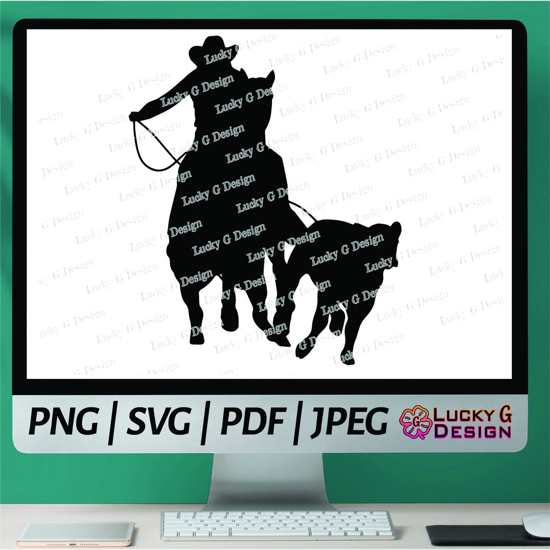 Breakaway Roper SVG, Western Horse, Roper, Ranch Riding, Cowboy ...