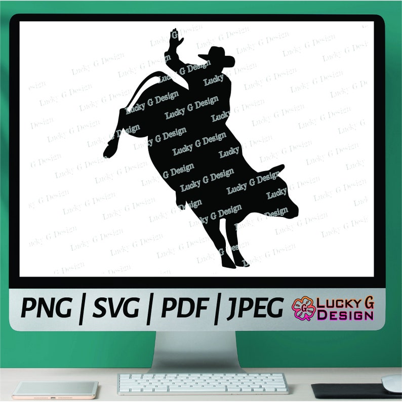 Bull Rider SVG, Western, Bull, Ranch, Rodeo Cowboy, Png, Svg, Pdf ...