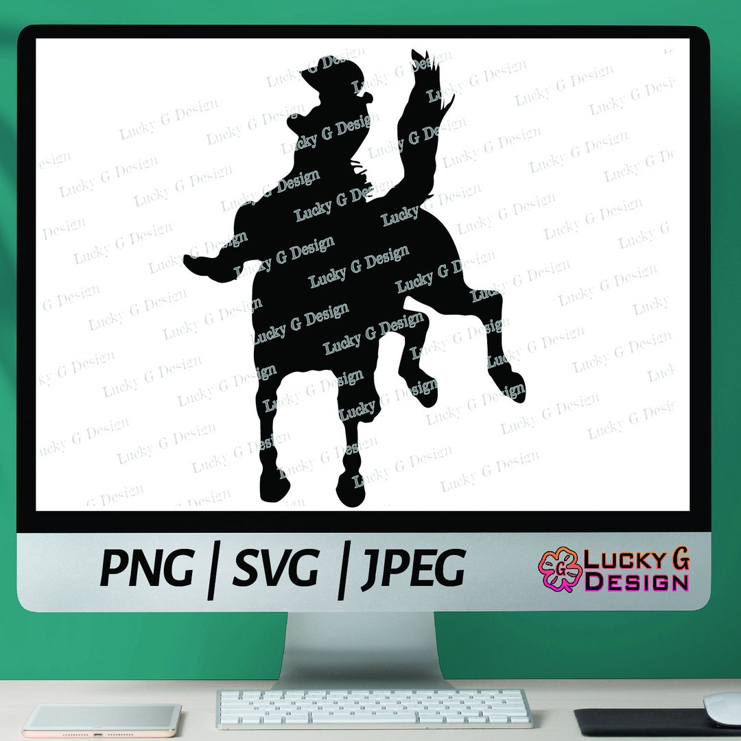 Bronc Rider SVG, Western, Bucking Horse, Ranch, Rodeo Cowboy, Png, Svg ...