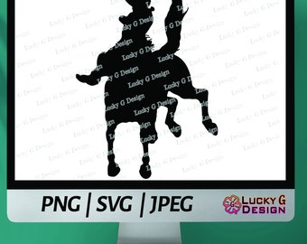 Bronc Rider SVG Bucking Horse Svg Rodeo Clipart - Etsy
