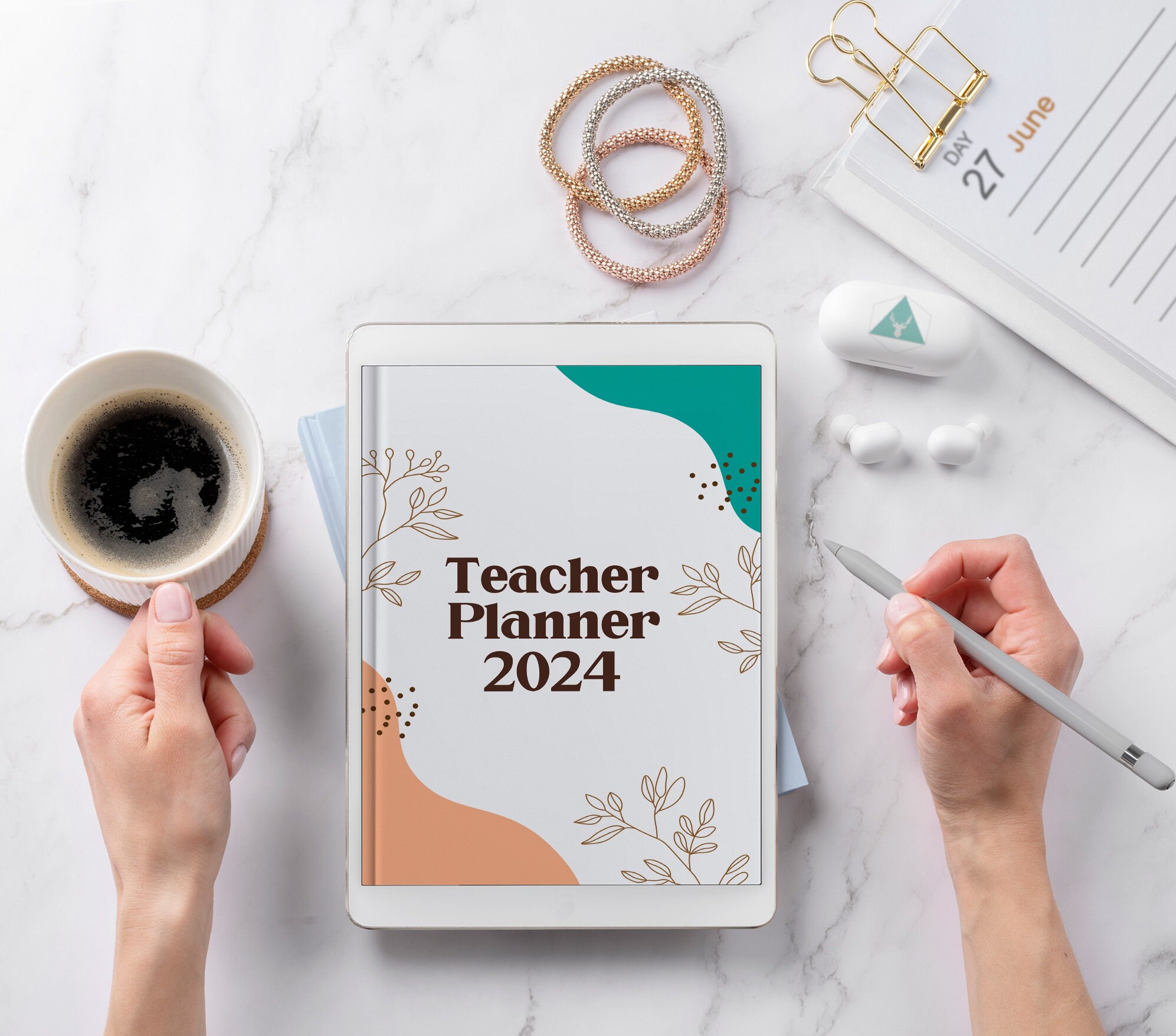 Teacher Planner 2024, Undated Digital Planner, iPad Planner, Goodnotes ...