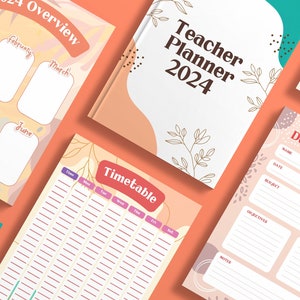 Teacher Planner 2024, Undated Digital Planner, iPad Planner, Goodnotes ...