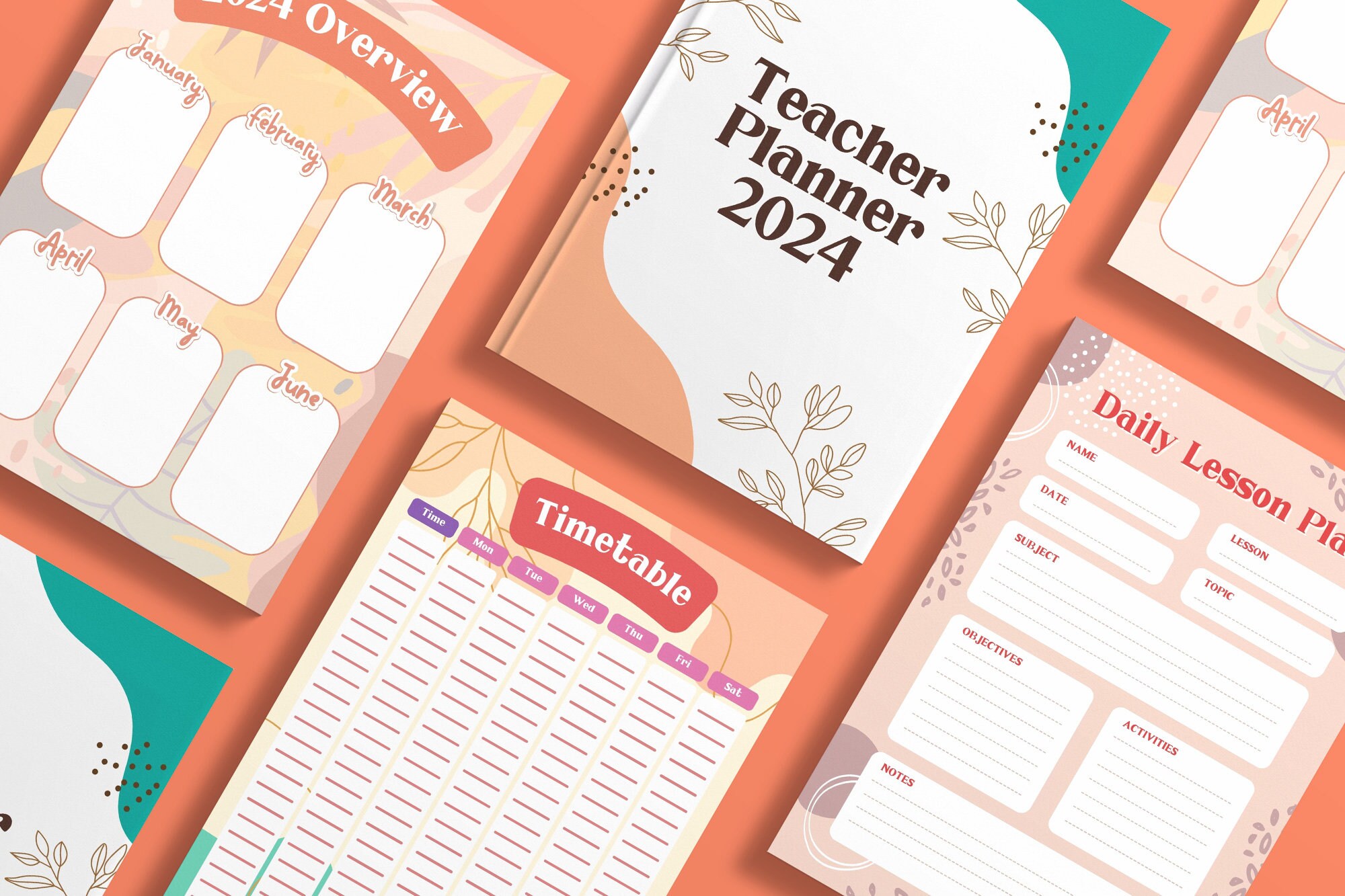 Teacher Planner 2024, Undated Digital Planner, iPad Planner, Goodnotes ...