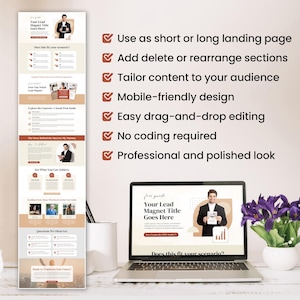 Lead Magnet Landing Page for Coaches and Course Designers, Sales Funnel ...