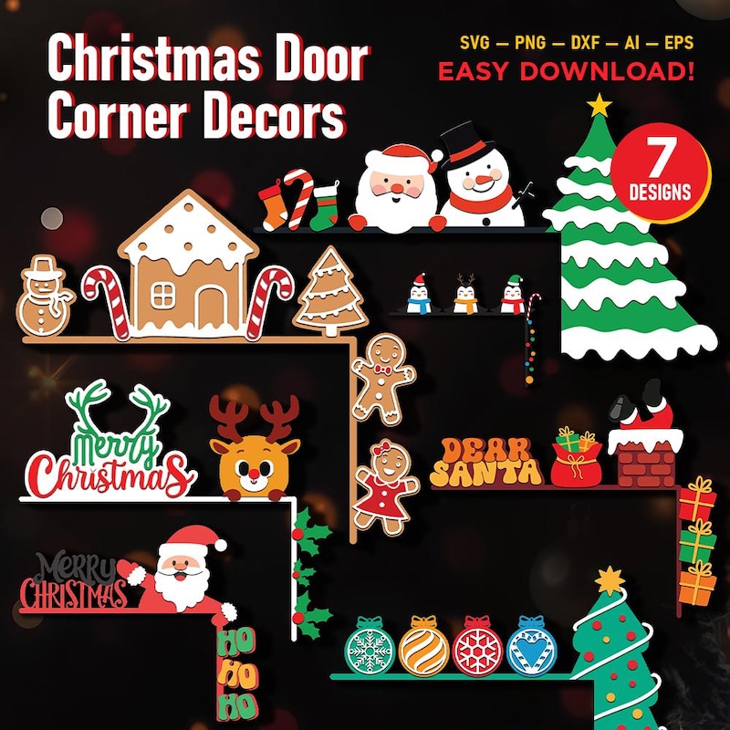 Santa Claus Door Corner - Etsy