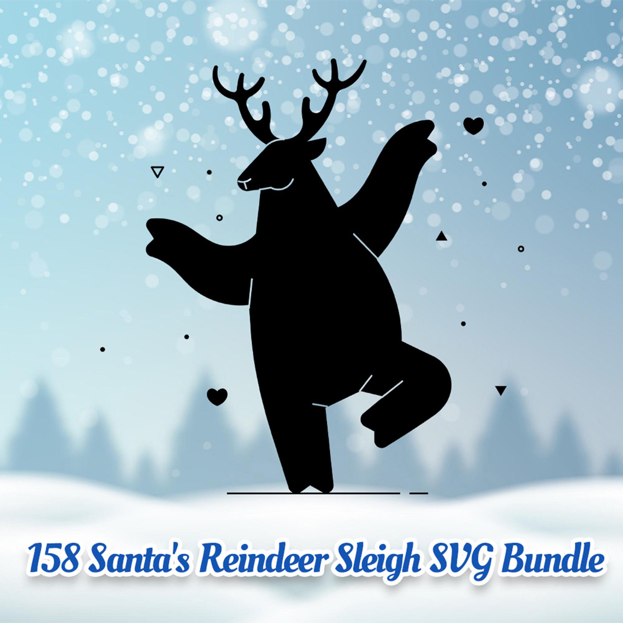 Santa's Sleigh Svg Christmas Svg Instant Download - Etsy