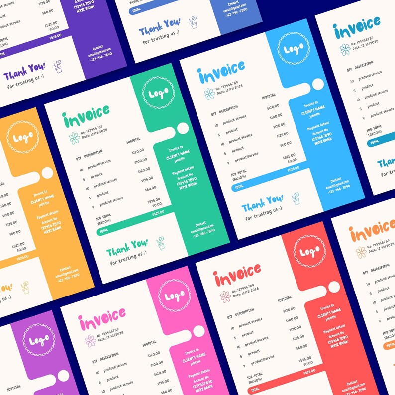 Invoice Template, EDITABLE Receipt Form, Small Business, Receipt Order ...