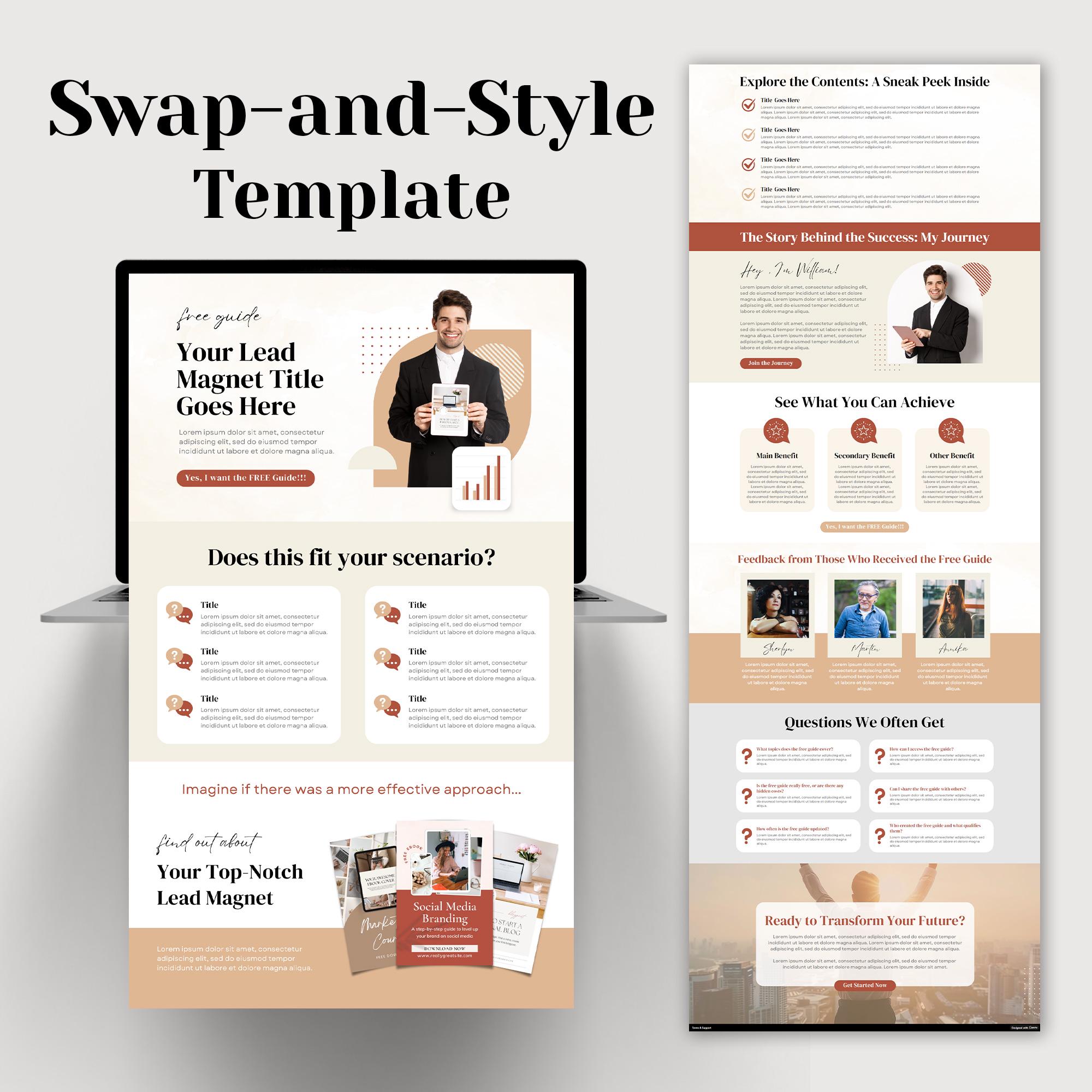 Lead Magnet Landing Page for Coaches and Course Designers, Sales Funnel ...