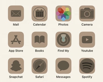 36 Iphone Home Screen Icons App Icon Covers for IOS 14 Cotton - Etsy