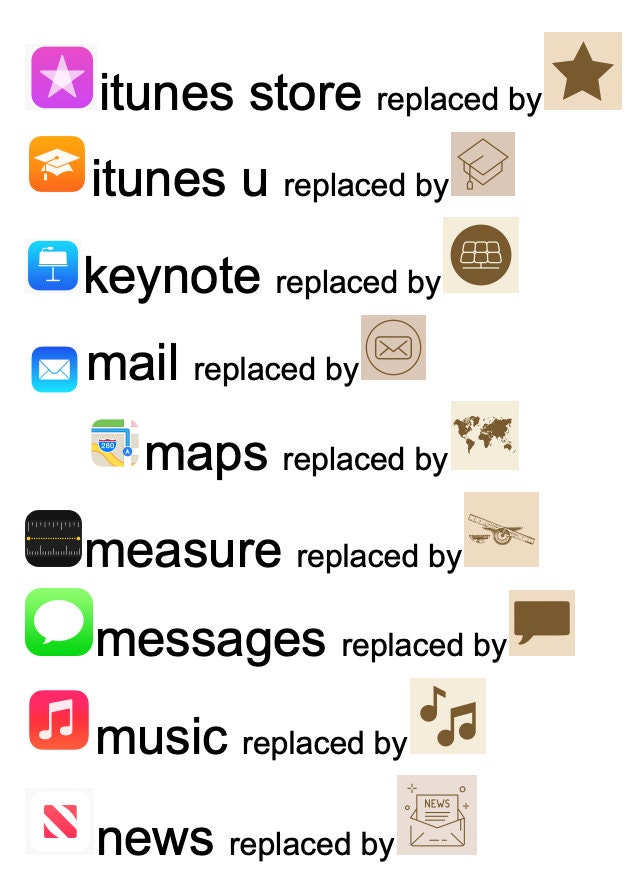 53 Iphone Home Screen Icons App Icon Covers for IOS 14 - Etsy
