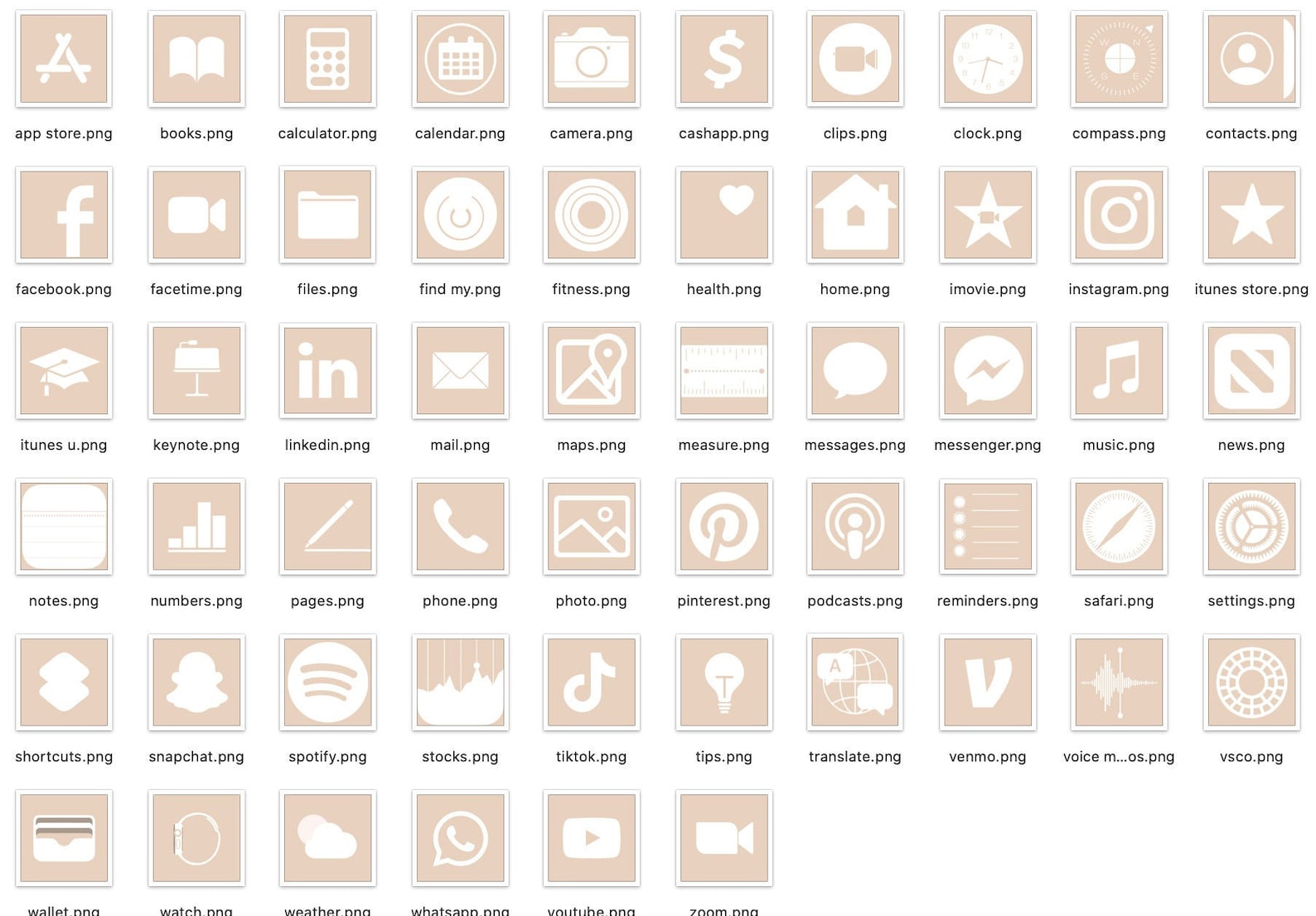 56 iPhone Home Screen Icons App Icon Covers for iPhone IOS 14 App Light ...