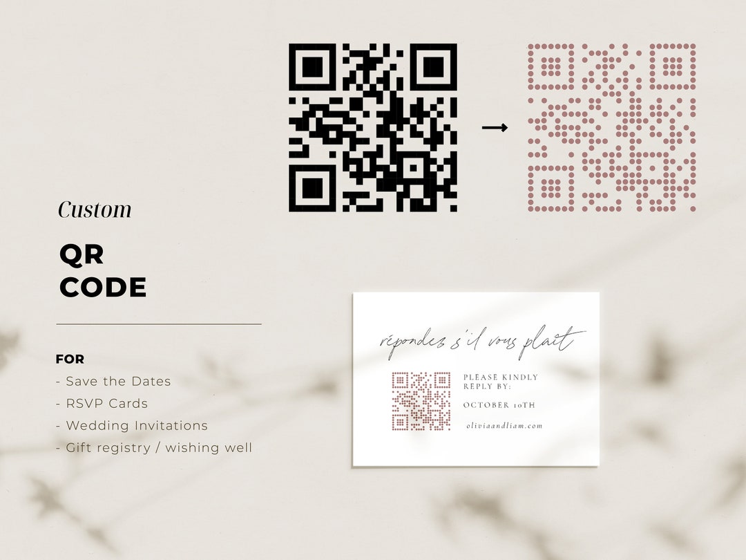 Custom QR Code Design for Wedding | Aesthetic QR Code Design ...