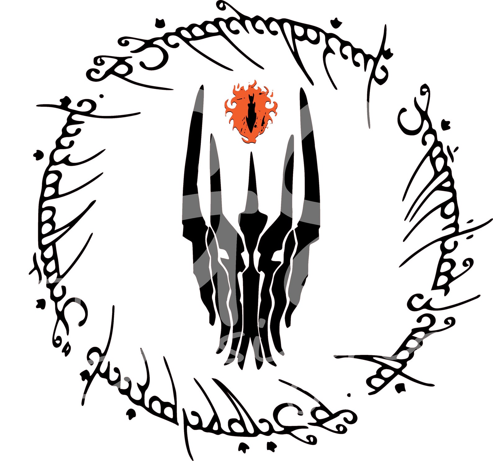 Sauron Head in One True Ring Design - Etsy