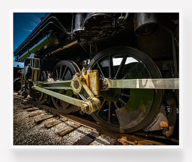 Vintage Steam Locomotive, Train Art, Railroad Wall Decor, Railroad Wall ...