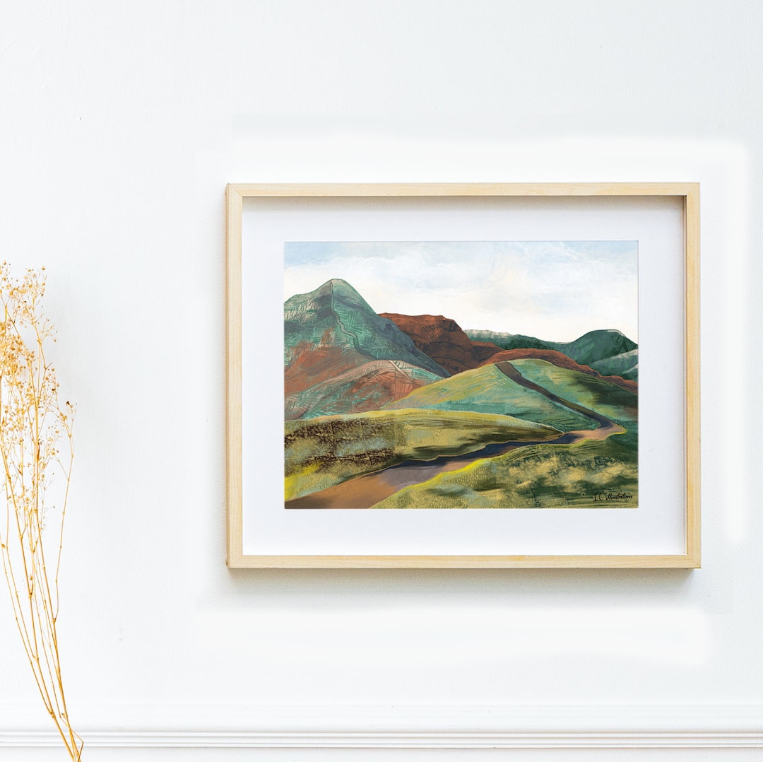 Art Print - Catbells, the Lake District - Keswick, Mountain, Fell, Hill ...