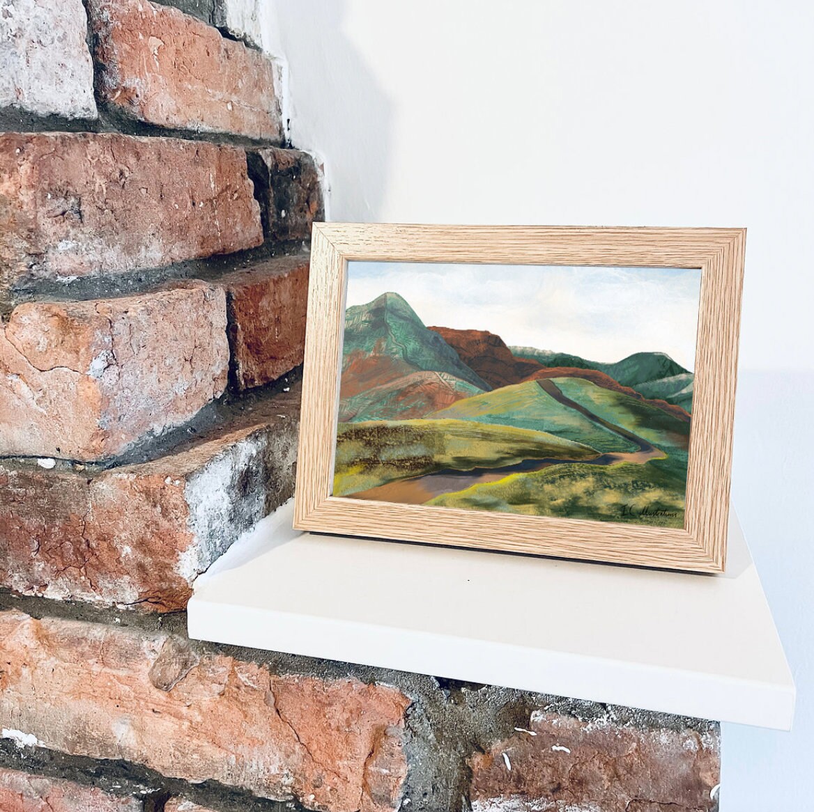 Art Print Catbells, the Lake District Keswick, Mountain, Fell, Hill ...