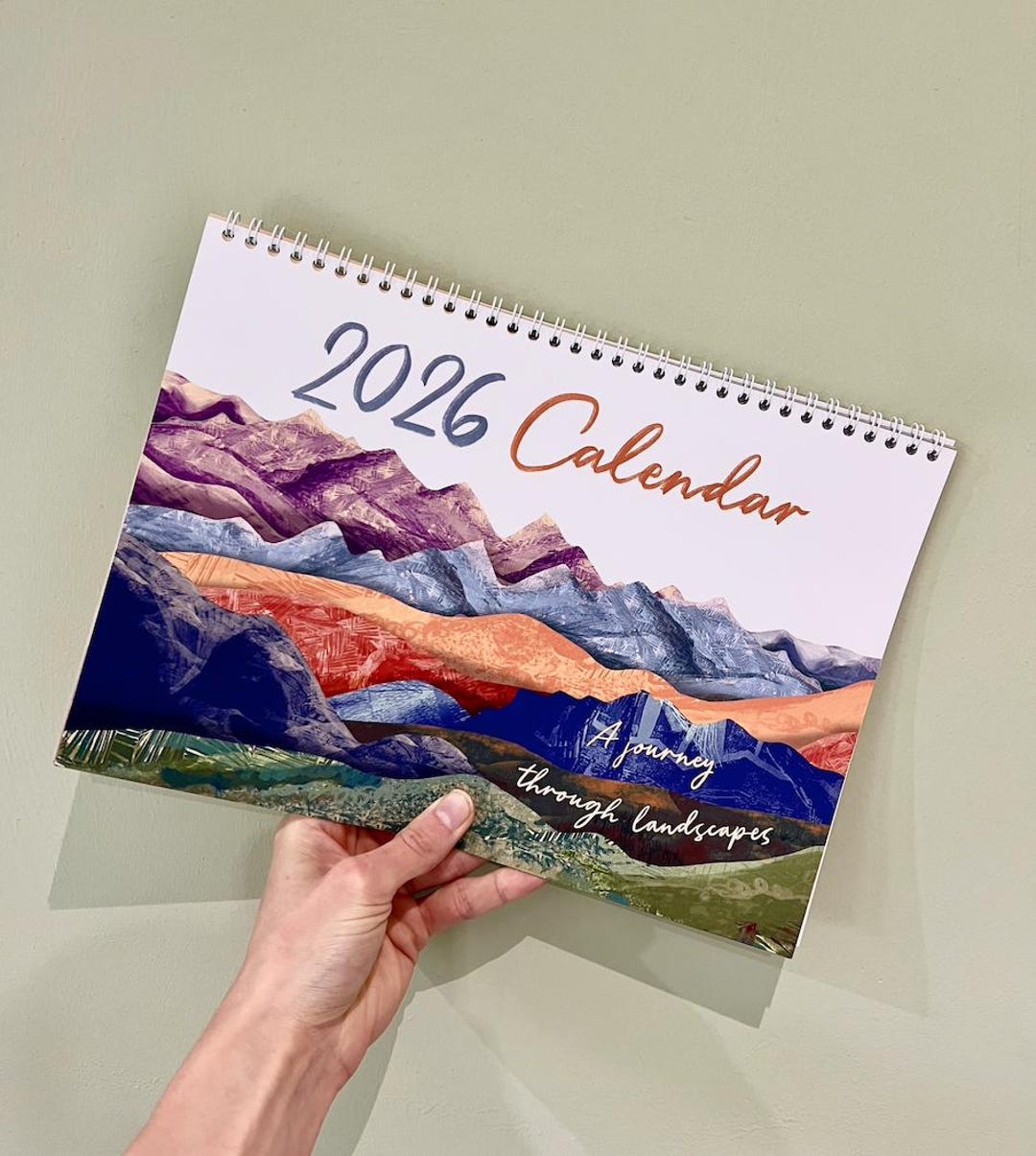 2026 UK Landscape Illustrated Wall Calendar: A4 Monthly Planner. A ...