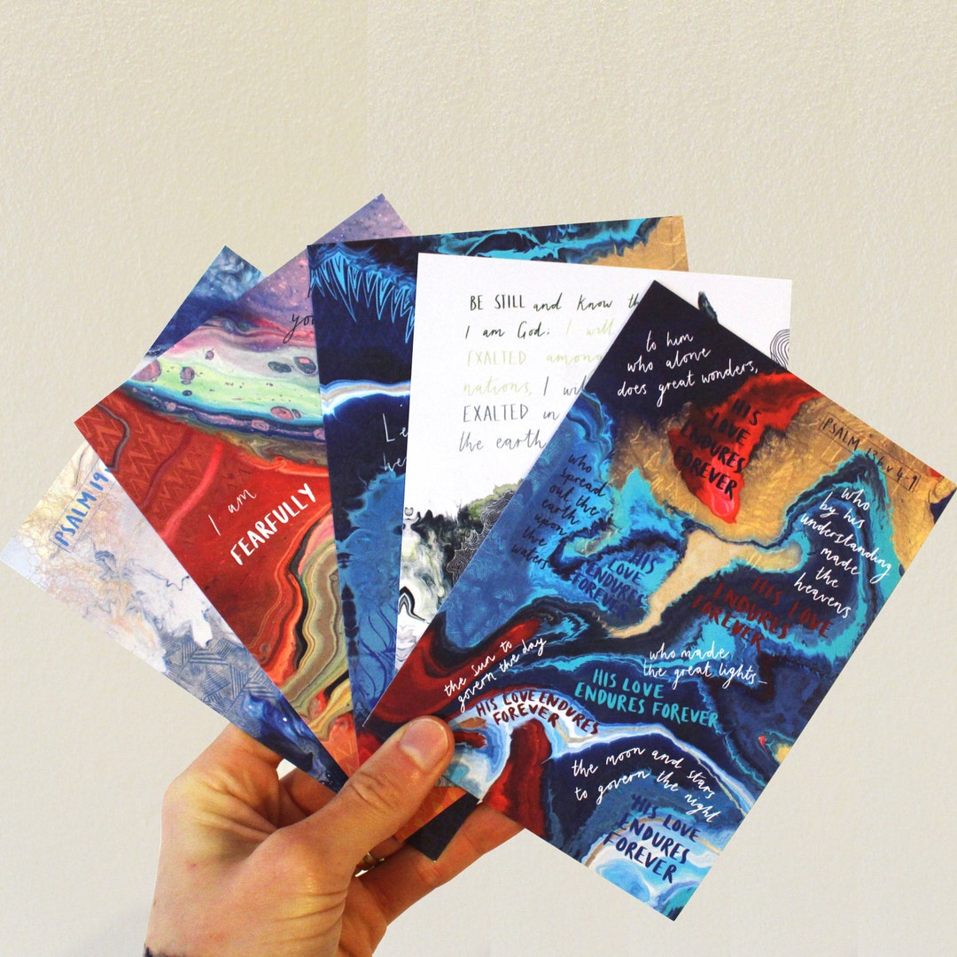 5 Psalm Postcards - Bible Postcards, Bible Verse, Greeting Cards, Gift ...