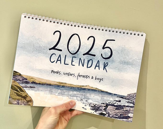 2025 Calendar - Peaks, Waters, Forests & Bays, Wall Calendar, Planner ...