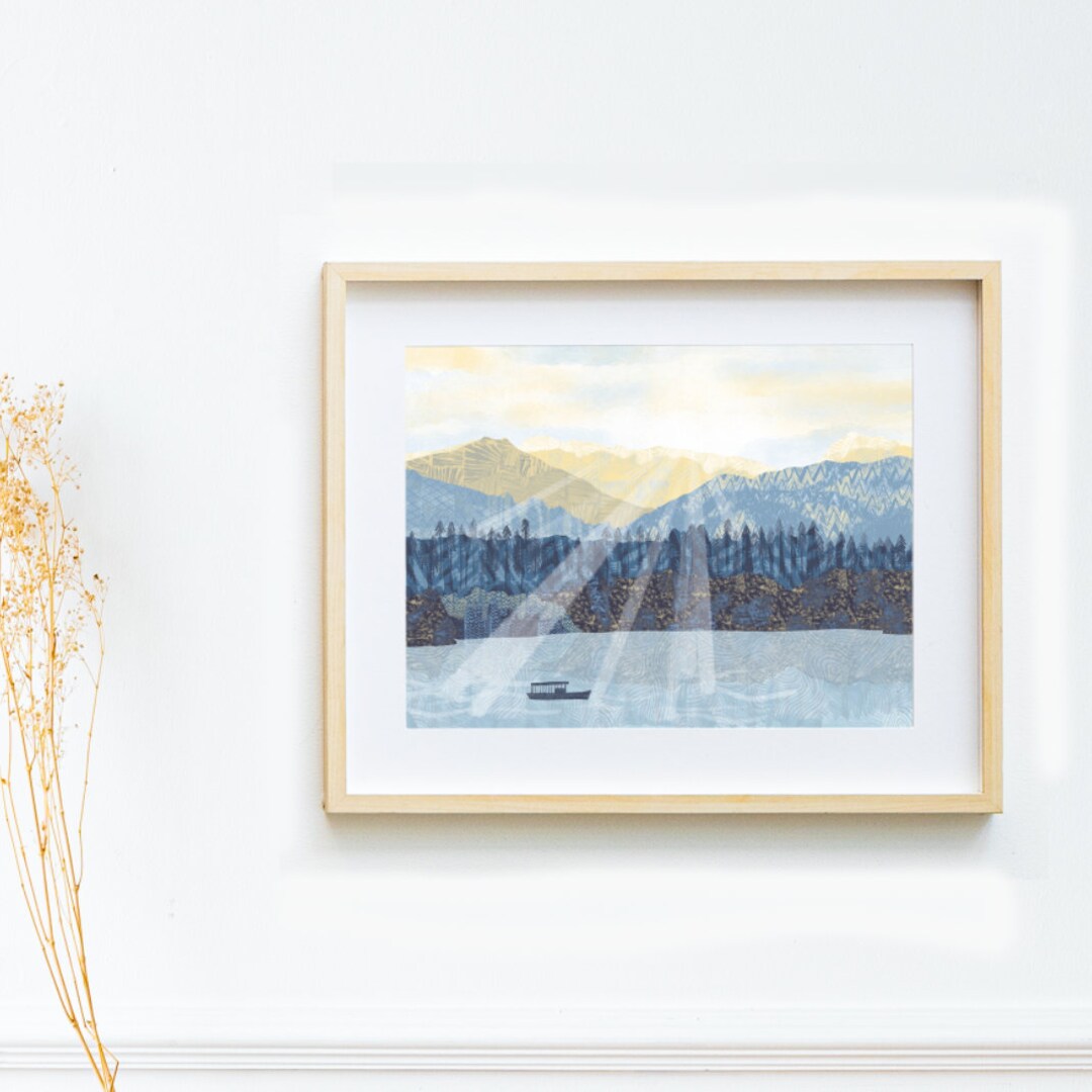 Art Print - Windermere, the Lake District - Cumbria, Mountain, Fell ...
