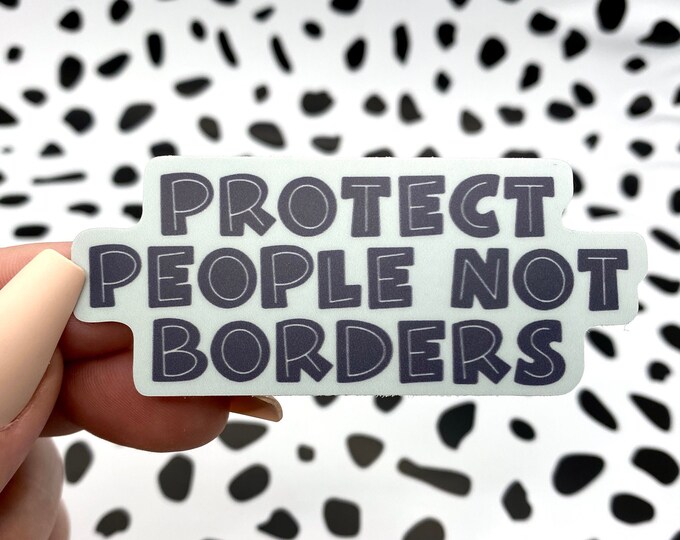 No Borders Only People Sticker Protest Vinyl Decal Abolish Ice No ...