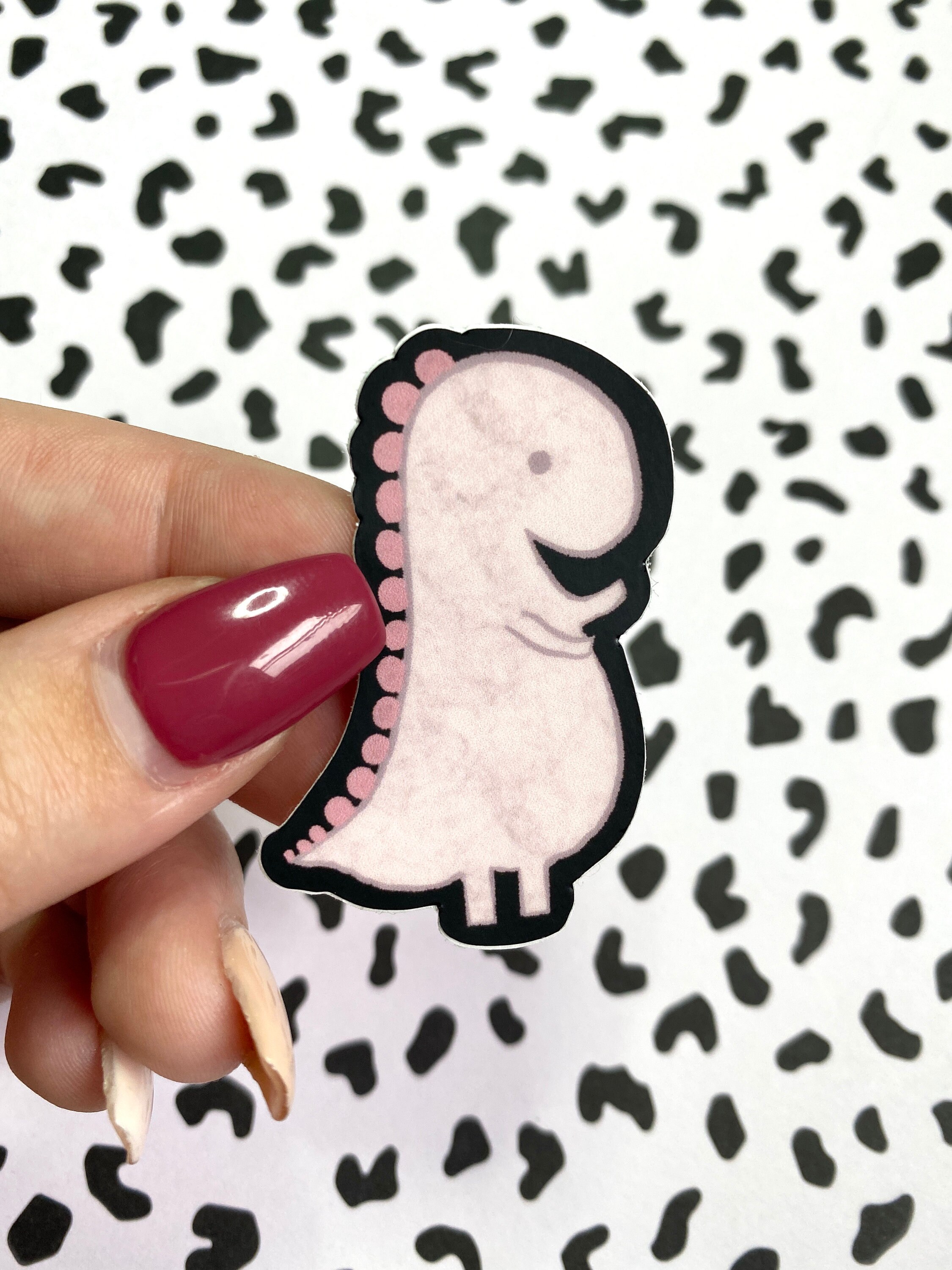 Mini Pink T-rex Dinosaur Vinyl Sticker Laptop Water Bottle | Etsy
